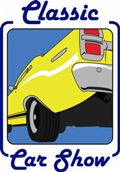 CLASSIC CAR SHOW Vector Illustration | AnnTheGran.com