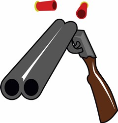 DOUBLE BARRELLED SHOTGUN Vector Illustration | AnnTheGran.com