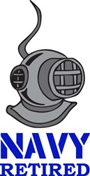NAVY DIVER RETIRED Vector Illustration | AnnTheGran.com