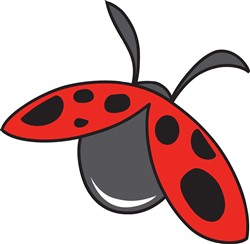 LADYBUG FLYING Vector Illustration | AnnTheGran.com