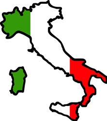 ITALY MAP FLAG Vector Illustration | AnnTheGran.com