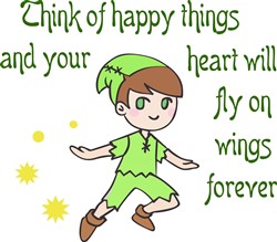 THINK OF HAPPY THINGS Vector Illustration | AnnTheGran.com