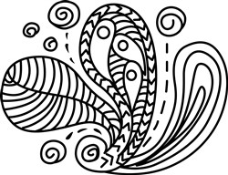 Paisley Outline Vector Illustration | AnnTheGran.com