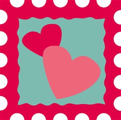 HEART STAMP Vector Illustration | AnnTheGran.com