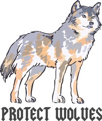 PROTECT WOLVES Vector Illustration | AnnTheGran.com