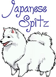 JAPANESE SPITZ Vector Illustration | AnnTheGran.com