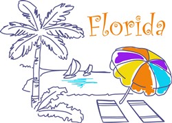 Florida Beach Vector Illustration | AnnTheGran.com