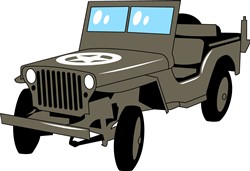 WWII Army Jeep Vector Illustration | AnnTheGran.com