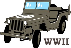 Army Jeep WWII Vector Illustration | AnnTheGran.com