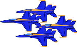 Blue Angels Formation Vector Illustration | AnnTheGran.com