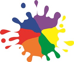 Rainbow Color Splash Vector Illustration | AnnTheGran.com