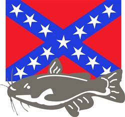 CATFISH REBEL FLAG Vector Illustration | AnnTheGran.com