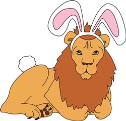 Lion Bunny Vector Illustration | AnnTheGran.com