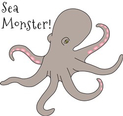 Octopus Sea Monster Vector Illustration | AnnTheGran.com