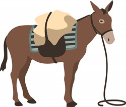 Pack Mule Vector Illustration | AnnTheGran.com
