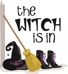 The Witch Is In Vector Illustration | AnnTheGran.com