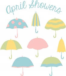 April Showers Vector Illustration | AnnTheGran.com