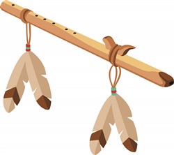 Native American Flute Vector Illustration | AnnTheGran.com