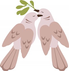 Two Turtle Doves Vector Illustration | AnnTheGran.com