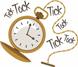 Tick Tock Vector Illustration | AnnTheGran.com