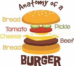 Anatomy Of Burger Vector Illustration | AnnTheGran.com