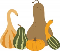 Autumn Gourds Vector Illustration | AnnTheGran.com