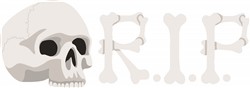 RIP Skull Vector Illustration | AnnTheGran.com