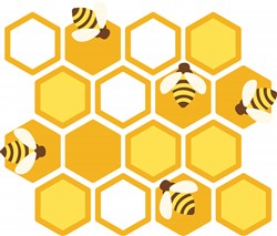Honey Bee Hive Vector Illustration | AnnTheGran.com