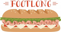 Footlong Vector Illustration | AnnTheGran.com