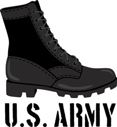 US Army Boot Vector Illustration | AnnTheGran.com