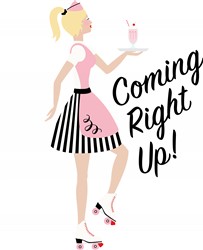 Coming Right Up Vector Illustration | AnnTheGran.com