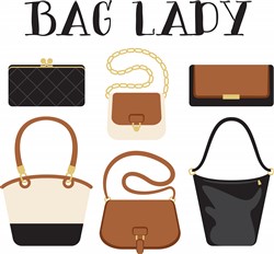 Bag Lady Vector Illustration | AnnTheGran.com