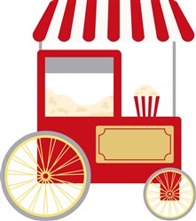 Popcorn Cart Vector Illustration | AnnTheGran.com