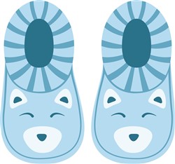Blue Baby Booties Vector Illustration | AnnTheGran.com