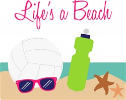 Lifes A Beach Vector Illustration | AnnTheGran.com