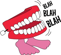 Chatter Teeth Blah Vector Illustration | AnnTheGran.com