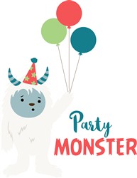 Party Monster Vector Illustration | AnnTheGran.com