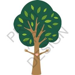 Tree Hugger Vector Illustration | AnnTheGran.com