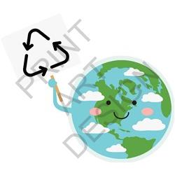 Earth Recycle Sign Vector Illustration | AnnTheGran.com
