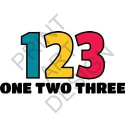 One Two Three Numbers Vector Illustration | AnnTheGran.com