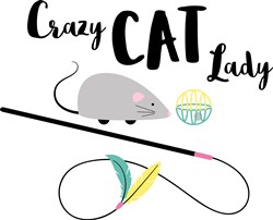 Crazy Cat Lady Vector Illustration | AnnTheGran.com