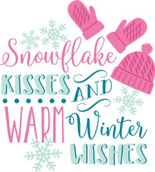 Snowflake Kisses Vector Illustration | AnnTheGran.com