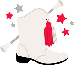 Majorette Boot Vector Illustration | AnnTheGran.com