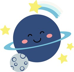 Happy Planets Vector Illustration | AnnTheGran.com