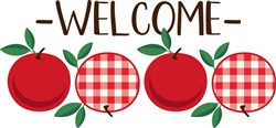 Welcome Apples Vector Illustration | AnnTheGran.com