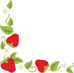 Strawberry Corner Vector Illustration | AnnTheGran.com