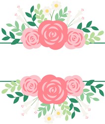 Flower Split Frame Vector Illustration | AnnTheGran.com