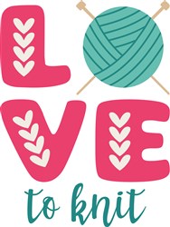 Love To Knit Vector Illustration | AnnTheGran.com