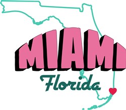 Miami Florida Vector Illustration | AnnTheGran.com