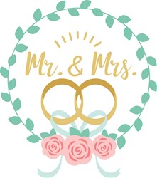 Mr & Mrs Rings Vector Illustration | AnnTheGran.com